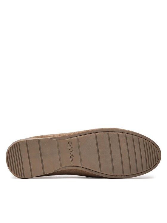 Calvin Klein Mokasyny Driving Shoe Bold Logo HM0HM01448 Beżowy | Modivo.pl