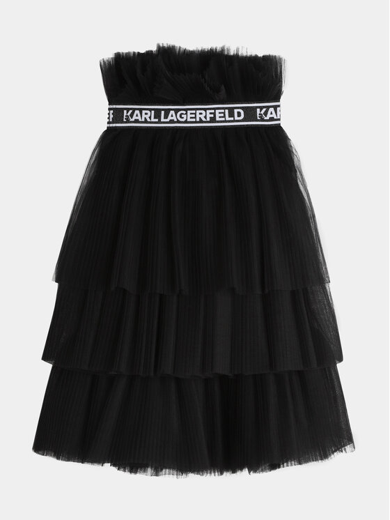 Karl Lagerfeld Kids Spódnica Z30093 D Czarny Regular Fit | Modivo.pl