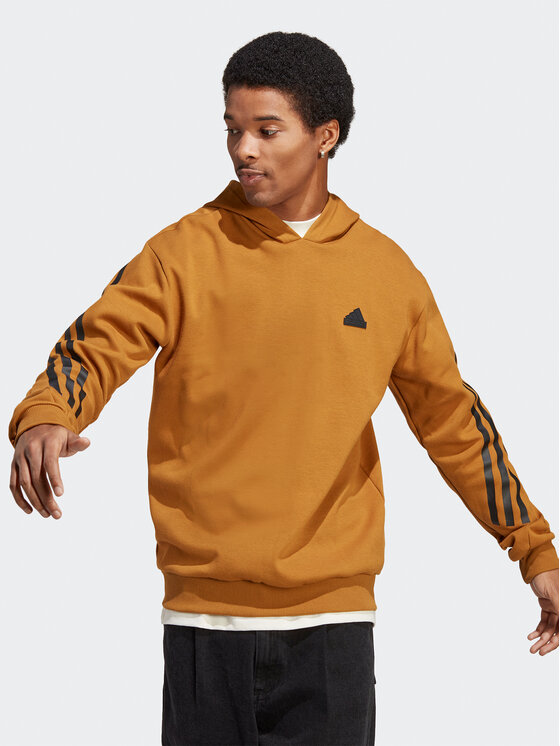 adidas Суитшърт Future Icons 3-Stripes Hoodie IC6722 Кафяв Regular Fit ...