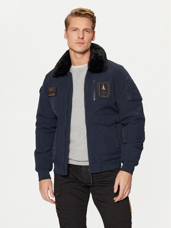 Aeronautica Militare Geacă bomber 242AB2106CT3151 Bleumarin Regular Fit ...