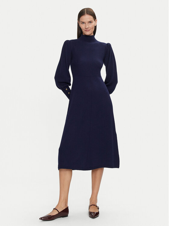 Luisa Spagnoli Sukienka dzianinowa Magalin 58414 Granatowy Regular Fit ...