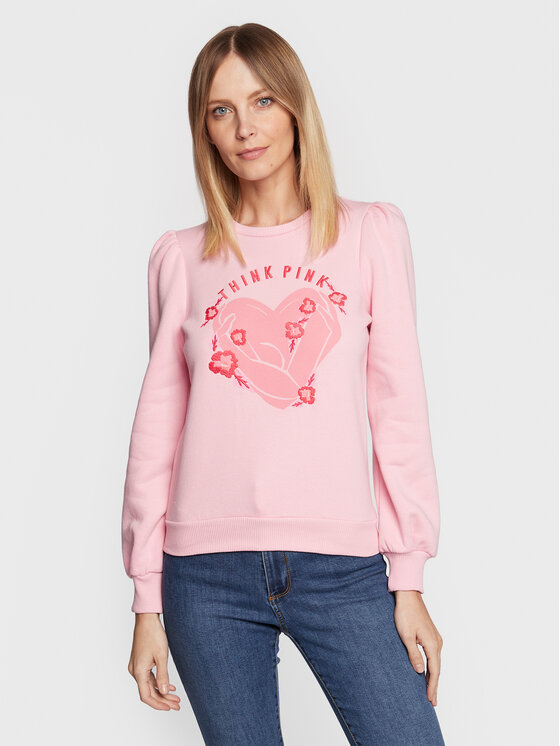 NAF NAF Суитшърт Michelle THNS22A Розов Regular Fit | Modivo.bg