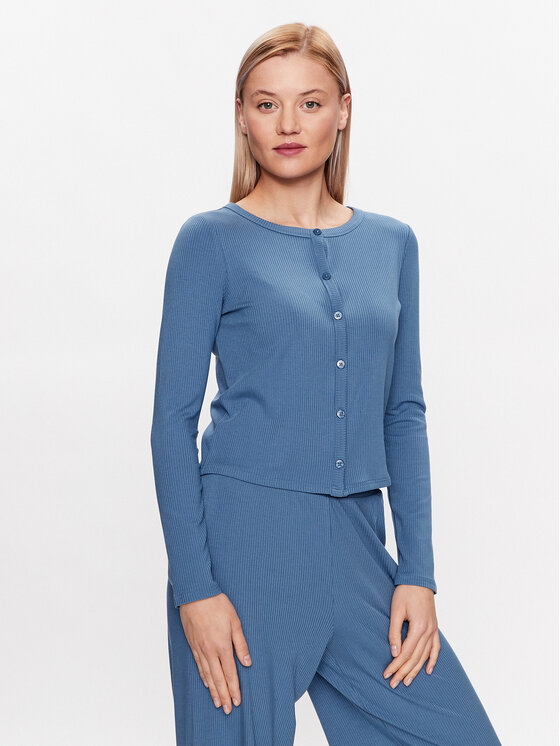 Triumph Strickjacke Natural 10214823 Blau Regular Fit | Modivo.at