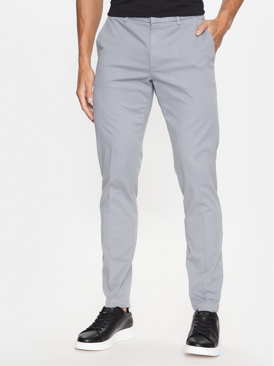 Boss Chino kalhoty Kaito1 50487966 Šedá Slim Fit | Modivo.cz