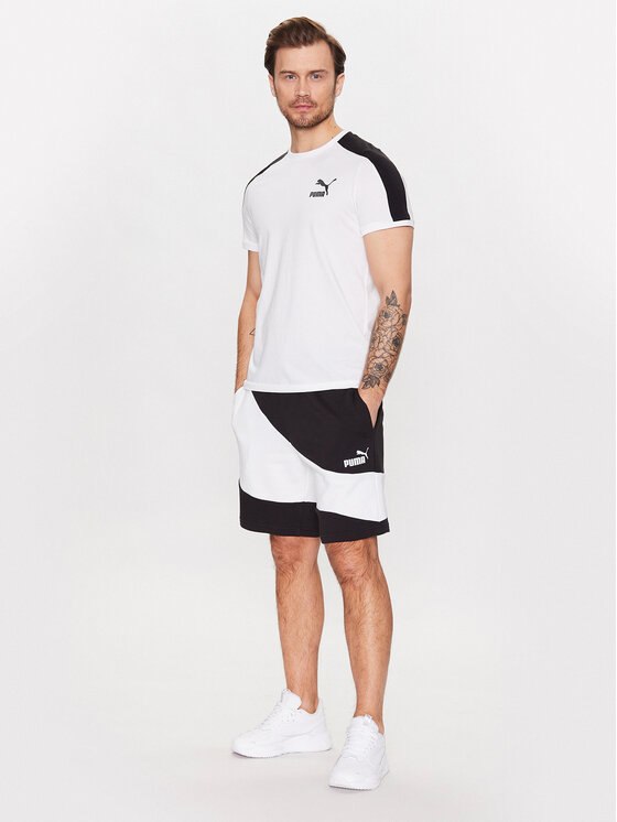 Puma T-Shirt T7 Iconic 538204 Biały Slim Fit | Modivo.pl