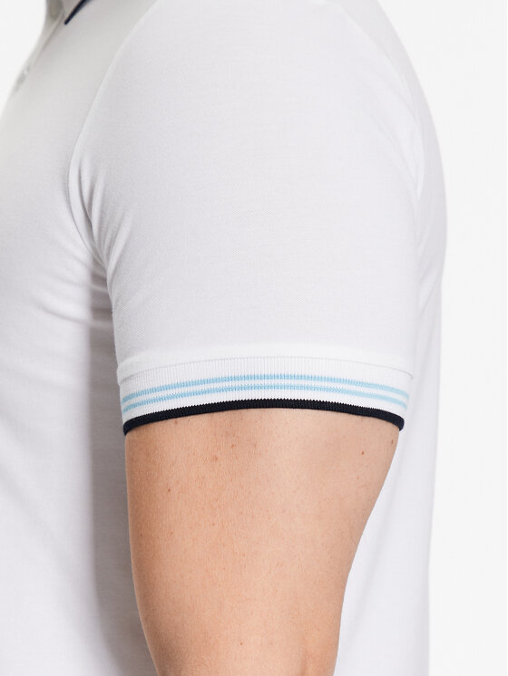 Boss Polo Paul 50469245 Biały Slim Fit | Modivo.pl