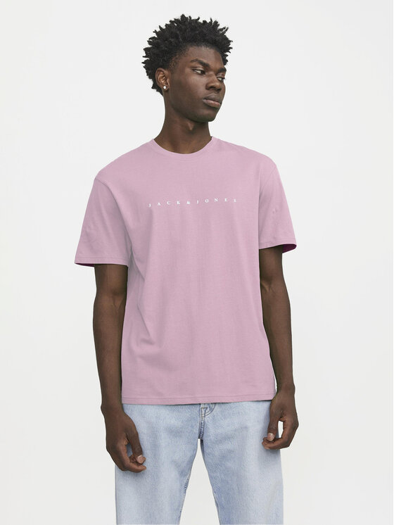 Jack & Jones Тишърт Star 12234746 Розов Relaxed Fit | Modivo.bg