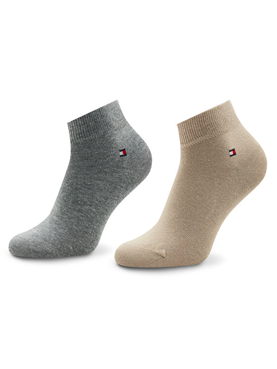 Tommy Hilfiger Zestaw 2 par niskich skarpet męskich 342025001 Szary ...