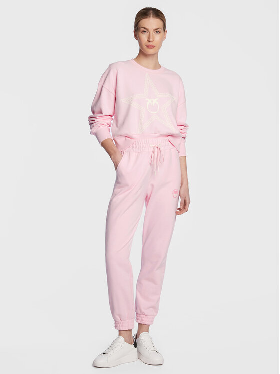 Pinko Mikina 100369 A0KM Růžová Relaxed Fit | Modivo.cz
