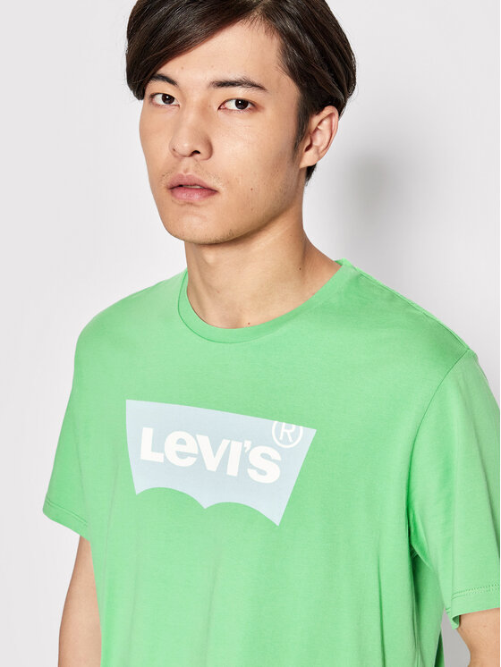 Levi's® T-Shirt Graphic Crewneck 22491-0234 Zielony Regular Fit | Modivo.pl