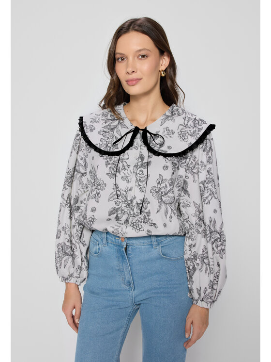 BIZUU Koszula BELLIANO Biały Standard Fit | Modivo.pl