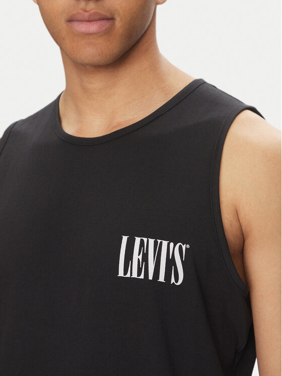 Levi's® Tank top Graphic Rower A7642-0004 Czarny Regular Fit | Modivo.pl