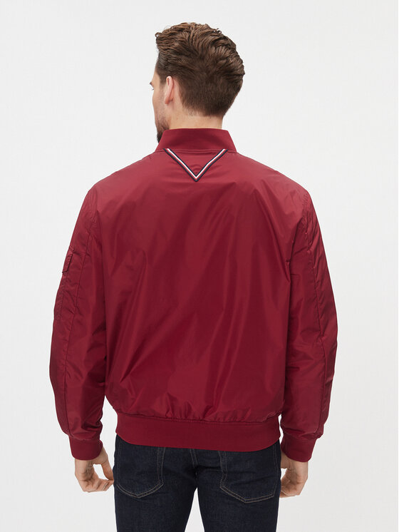 Tommy Hilfiger Bundy bomber MW0MW31642 Červená Regular Fit | Modivo.sk