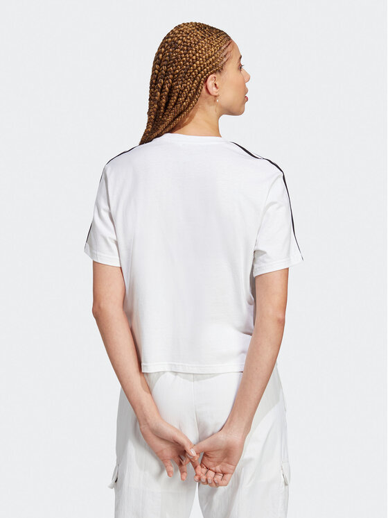 adidas Póló Essentials 3-Stripes Single Jersey Crop Top HR4915 Fehér ...
