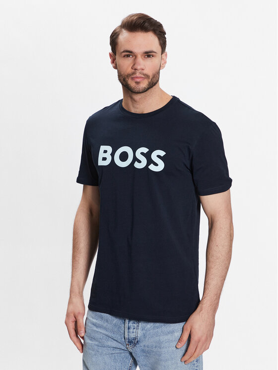 Boss T-Shirt Thinking 1 50481923 Dunkelblau Regular Fit | Modivo.de