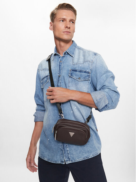 Guess Geantă crossover Certosa Saffiano Smart Mini Bags HMECSA P3307 ...