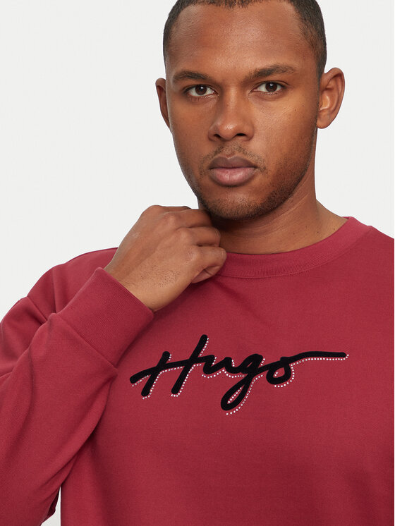 Hugo Bluza Easy 50528579 Czerwony Regular Fit | Modivo.pl