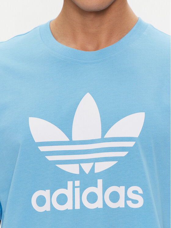 adidas T-Shirt adicolor Trefoil IR7980 Niebieski Regular Fit | Modivo.pl