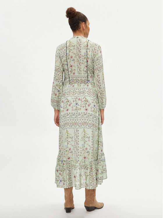 Replay Rochie de vară W9105.000.74956 Verde Regular Fit | Modivo.ro