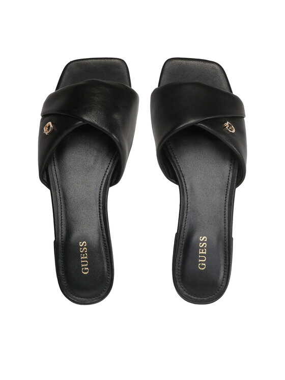 Guess Šľapky Albert FL6ABR LEA03 Čierna | Modivo.sk