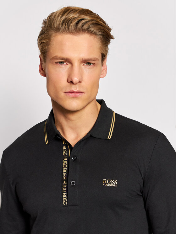 Boss Poloshirt Pleesy 4 50455784 Schwarz Slim Fit Modivo