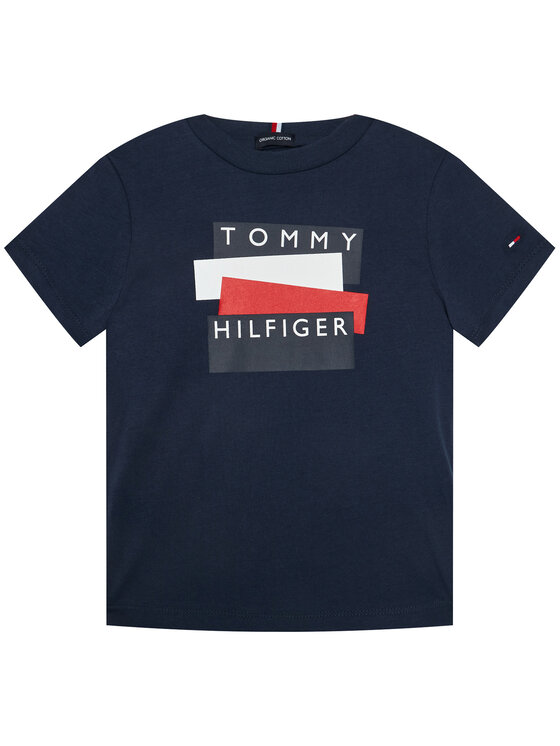 Tommy Hilfiger T-Shirt Sticker Tee S/S KB0KB05849 D Dunkelblau Regular ...