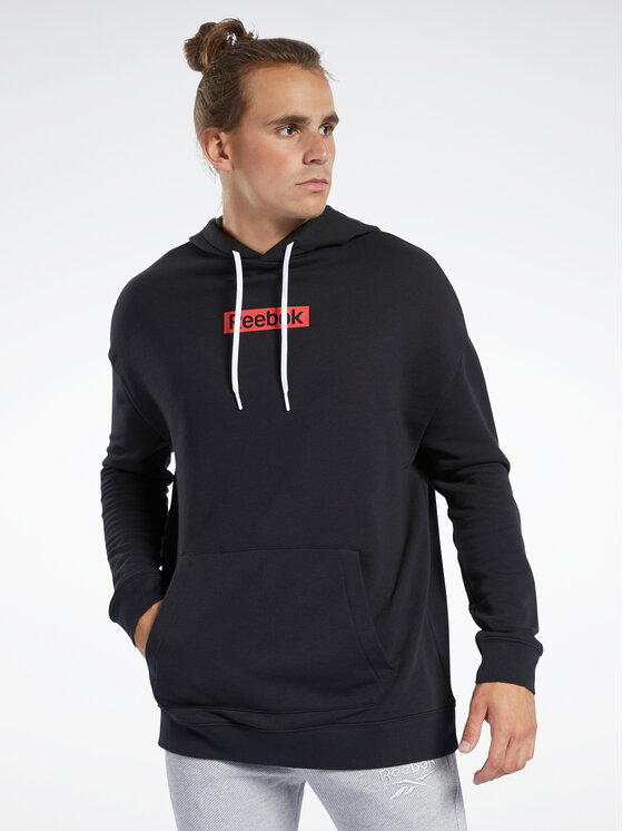Reebok Pulóver Training Essentials Linear Logo Hoodie FK6112 Fekete ...