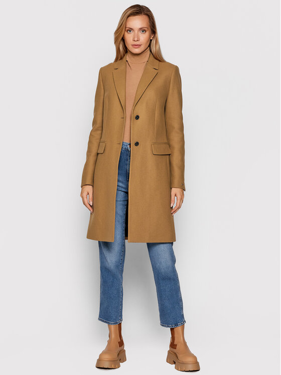 Tommy Hilfiger Villane mantel Classic WW0WW32761 Pruun Regular Fit ...