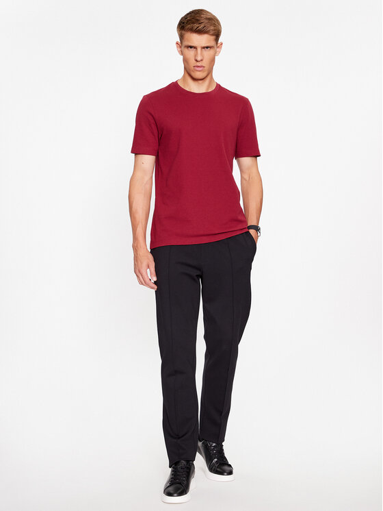 Boss T-Shirt Tiburt 240 50452680 Dunkelrot Regular Fit | Modivo.de