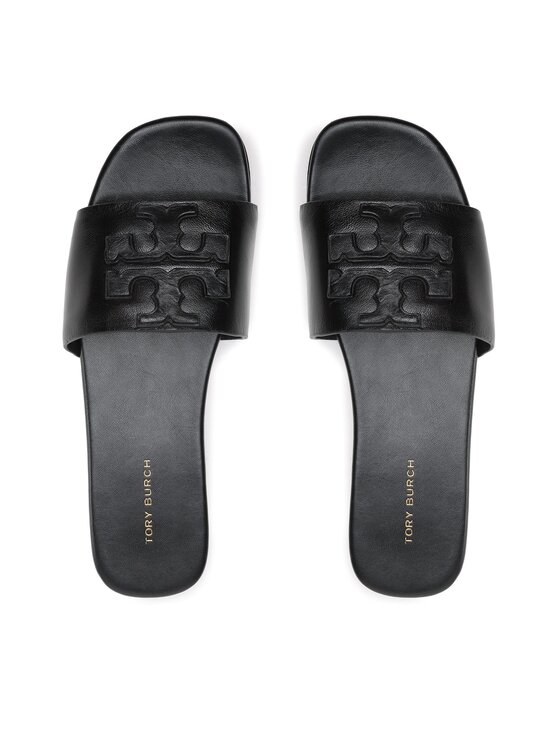 Tory Burch Şlapi Double Stack Logo Slide 149466 Negru | Modivo.ro