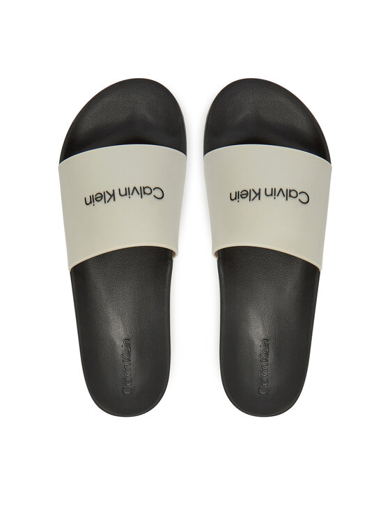 Calvin Klein Şlapi Chunky Pool Slide Rub HM0HM01063 Alb | Modivo.ro