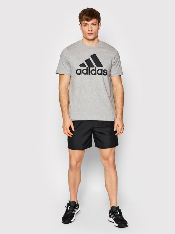 adidas Тишърт Essentials Big Logo GK9123 Сив Regular Fit | Modivo.bg