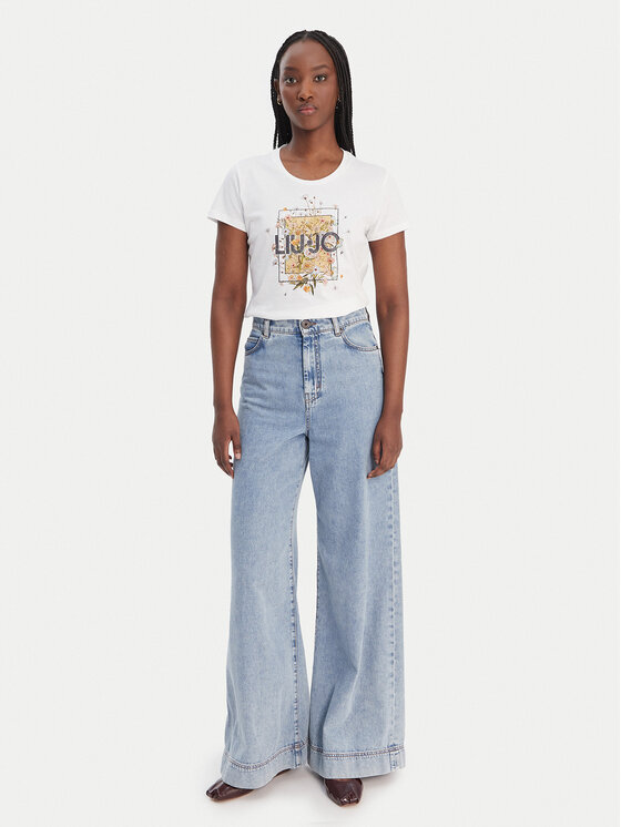 Liu Jo T-Shirt WA6493 JS923 Biały Regular Fit | Modivo.pl
