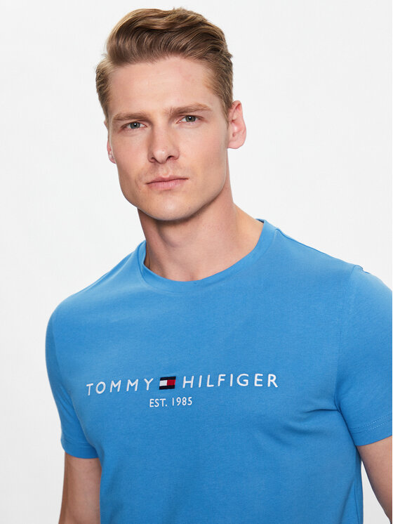 Tommy Hilfiger T Shirt Logo Mw0mw11797 Modrá Slim Fit Modivo Cz