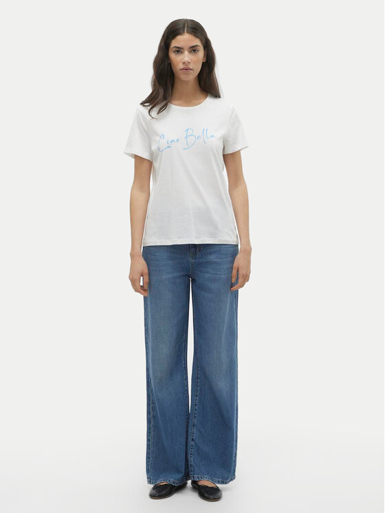 Vero Moda Póló Odessa 10308688 Fehér Regular Fit | Modivo.hu