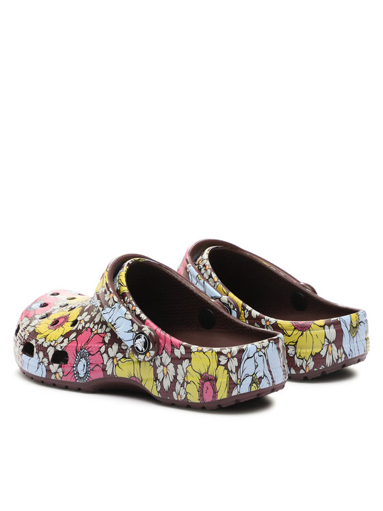 Crocs Šľapky Crocs Classic Retro Floral Clog 208954 Bordová | Modivo.sk