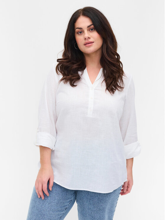 Zizzi Särkpluus CA02361A Valge Regular Fit | Modivo.ee