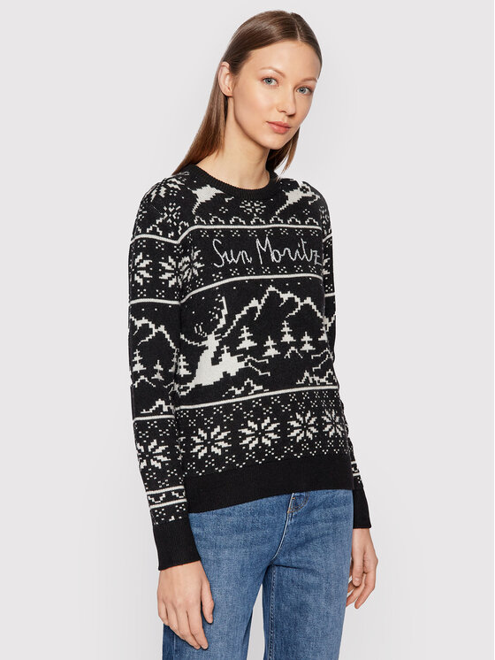 MC2 Saint Barth Pullover New Queen P QUE0014 ENM0AR Schwarz Regular Fit ...
