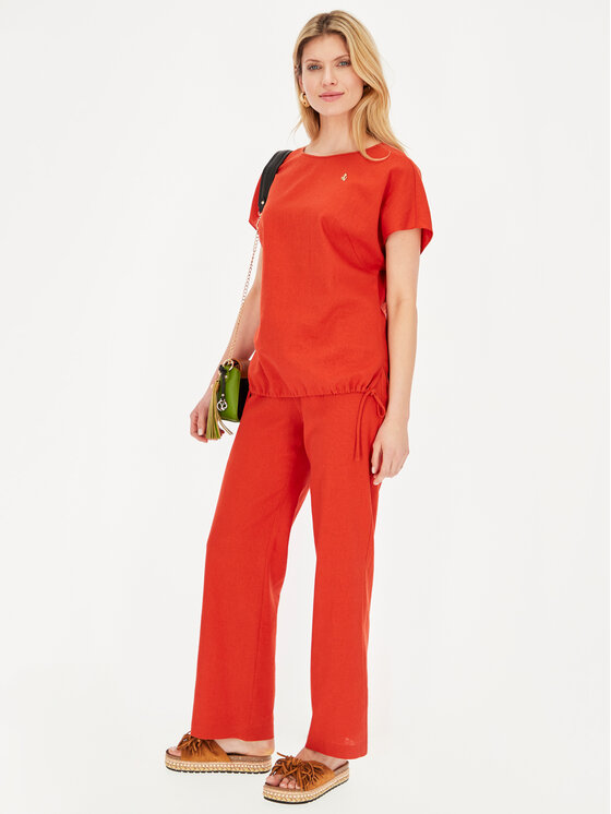 Potis & Verso Bluzka Rio Pomarańczowy Regular Fit | Modivo.pl