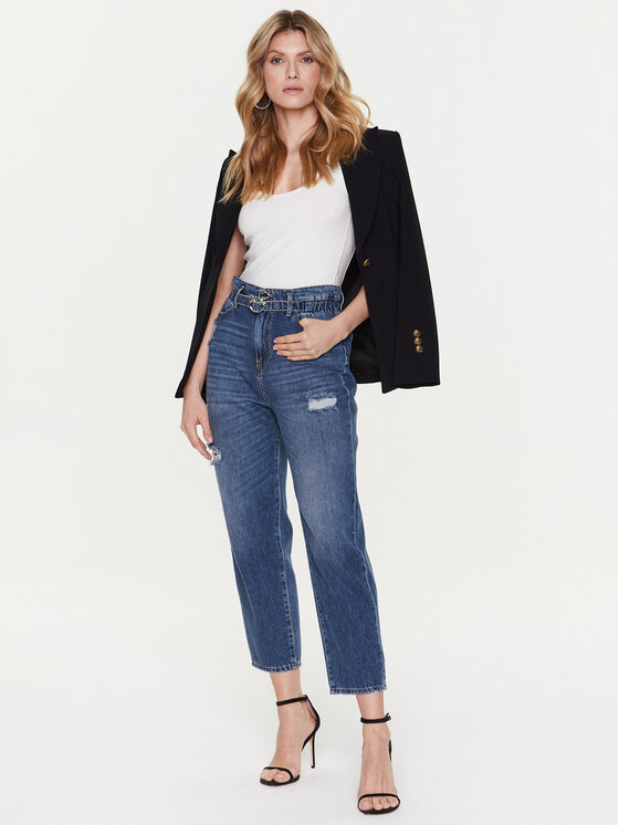 Pinko Jeansy Flexi Maddie 100232 A0FJ Tmavomodrá Mom Fit | Modivo.cz
