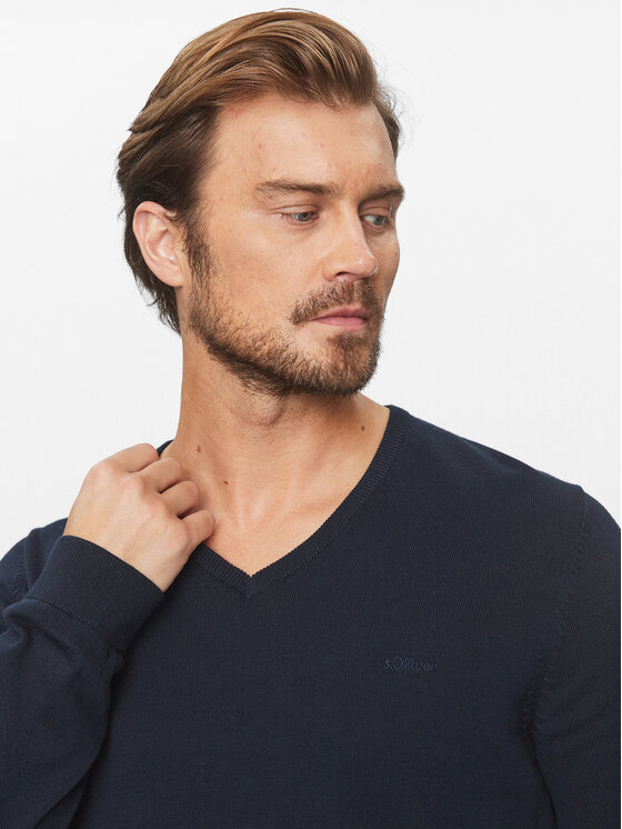 s.Oliver Sweter 2040666 Granatowy Regular Fit | Modivo.pl