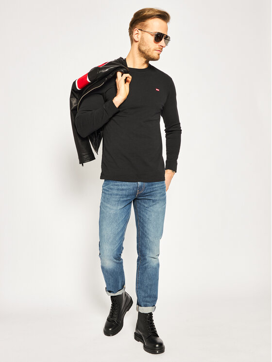 Levi's® S dlouhým rukávem Housemark Tee 72848-0009 Černá Regular Fit ...