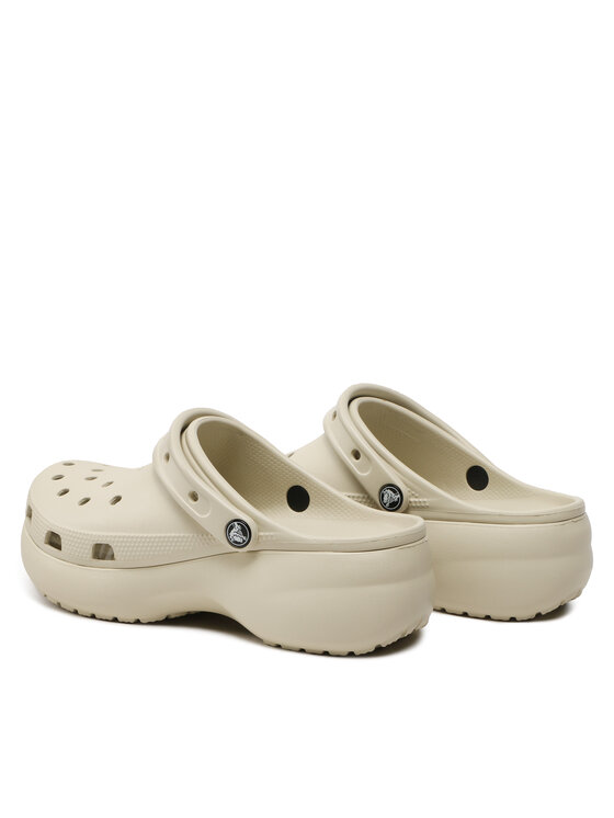 Crocs Klapki Classic Platform Clog W 206750 Beżowy | Modivo.pl