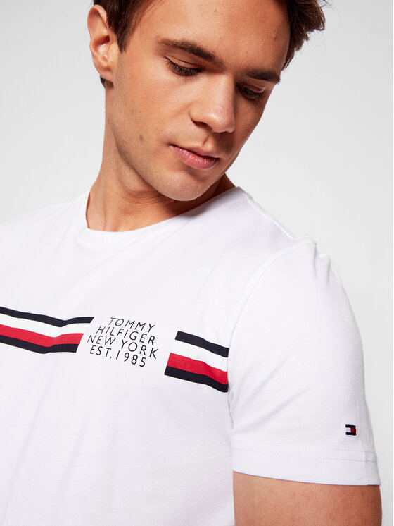 Tommy hilfiger split neck t shirt store