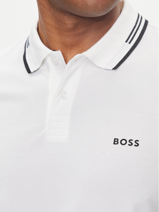Boss Polo Paul 50506193 Biały Slim Fit | Modivo.pl