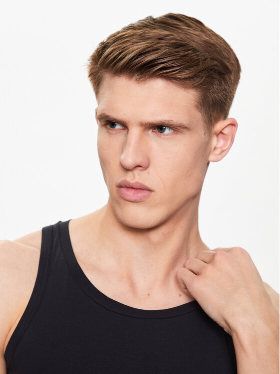 HOM Tank top 401332 Negru Regular Fit | Modivo.ro