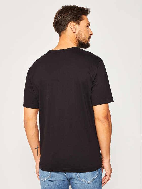 Champion T-Shirt Triple Script 214330 Czarny Regular Fit | Modivo.pl