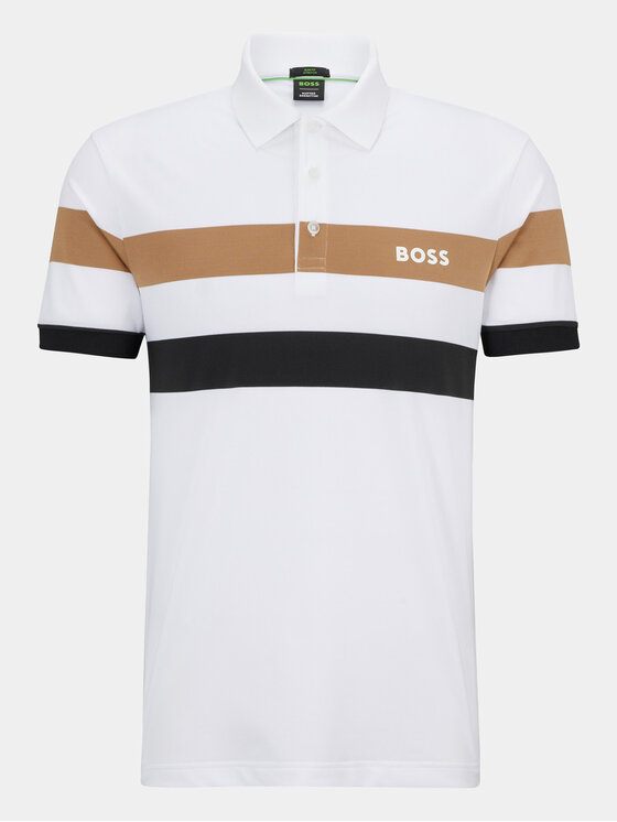 Boss Polo Patteo MB 9 50494525 Biały Slim Fit | Modivo.pl