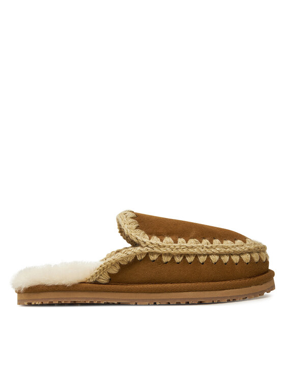 Mou Kapcie Slipper Full Eskimo Stitch FW161007A Brązowy | Modivo.pl