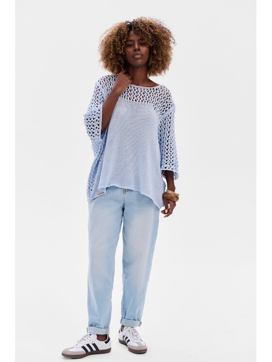 blue shadow Sweter Paka Paka Niebieski Regular Fit | Modivo.pl